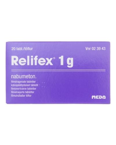 Relifex Tablett, filmdrasjert 1 g 20 stk - Apotek 1