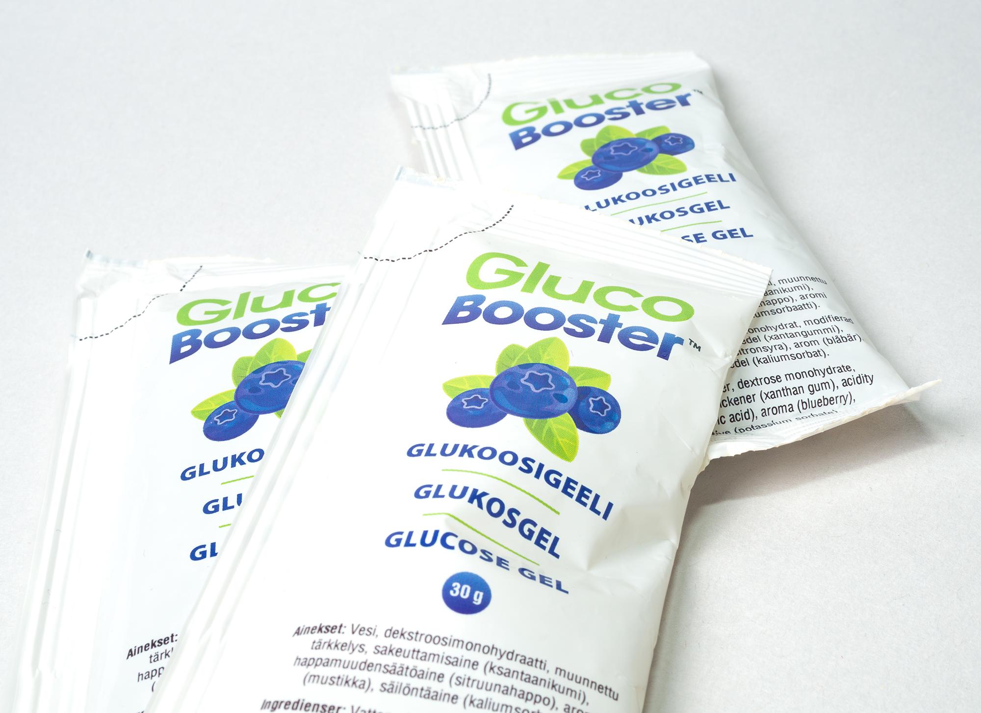GlucoBooster glukosegel blåbær 8 x 30 g - Apotek 1