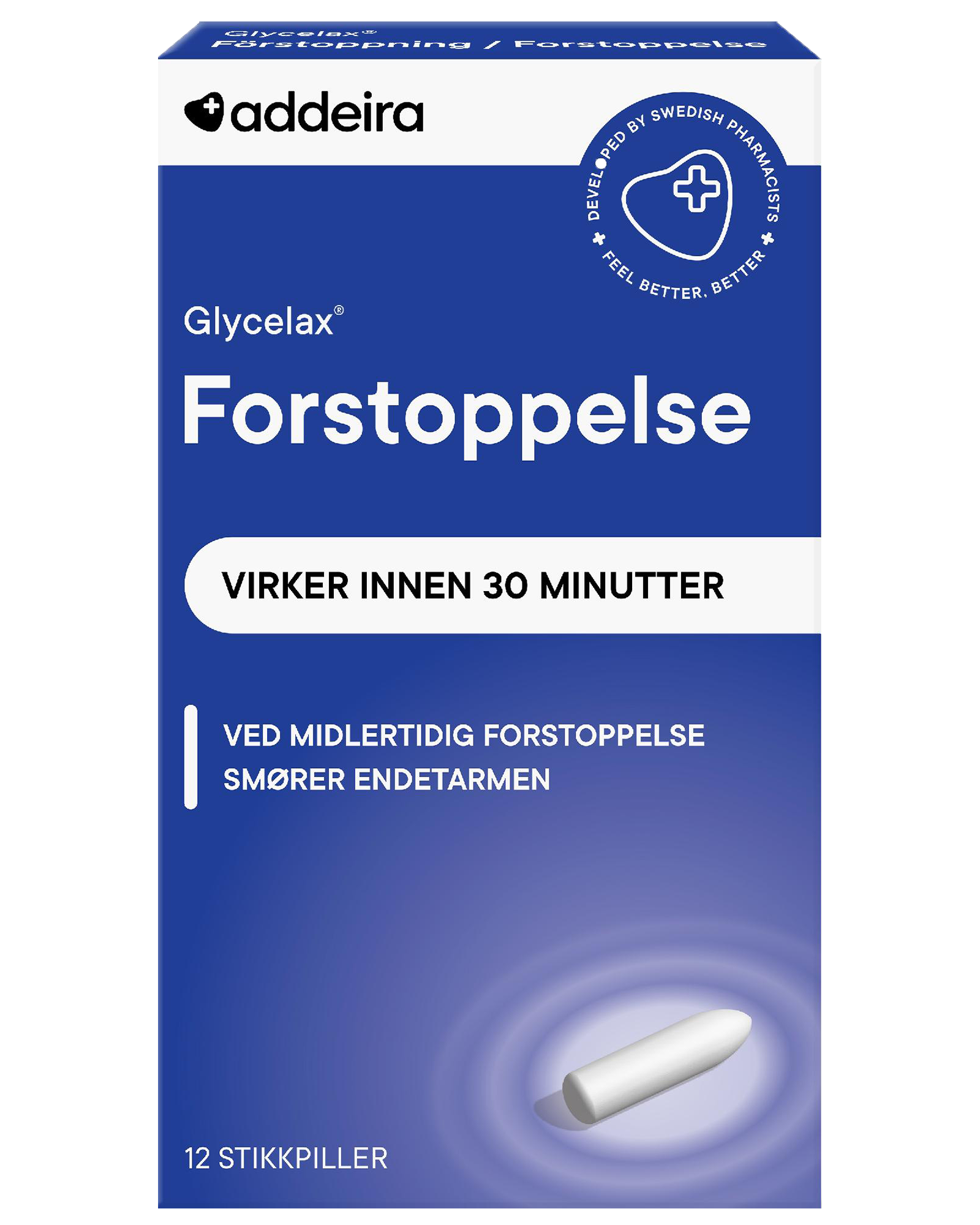 Glycelax Forstoppelse stikkpiller 12 stk - Apotek 1