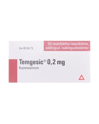 Temgesic Sublingvaltablett 0,2 mg 50 stk - Apotek 1