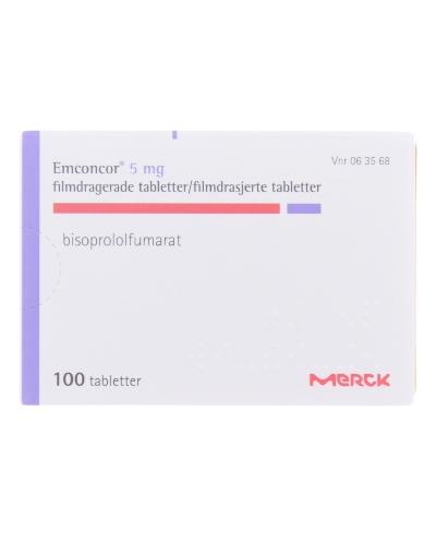 Emconcor Tablett, filmdrasjert 5 mg 100 stk - Apotek 1