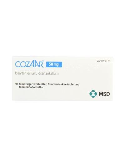 Cozaar Tablett, filmdrasjert 50 mg 98 stk - Apotek 1