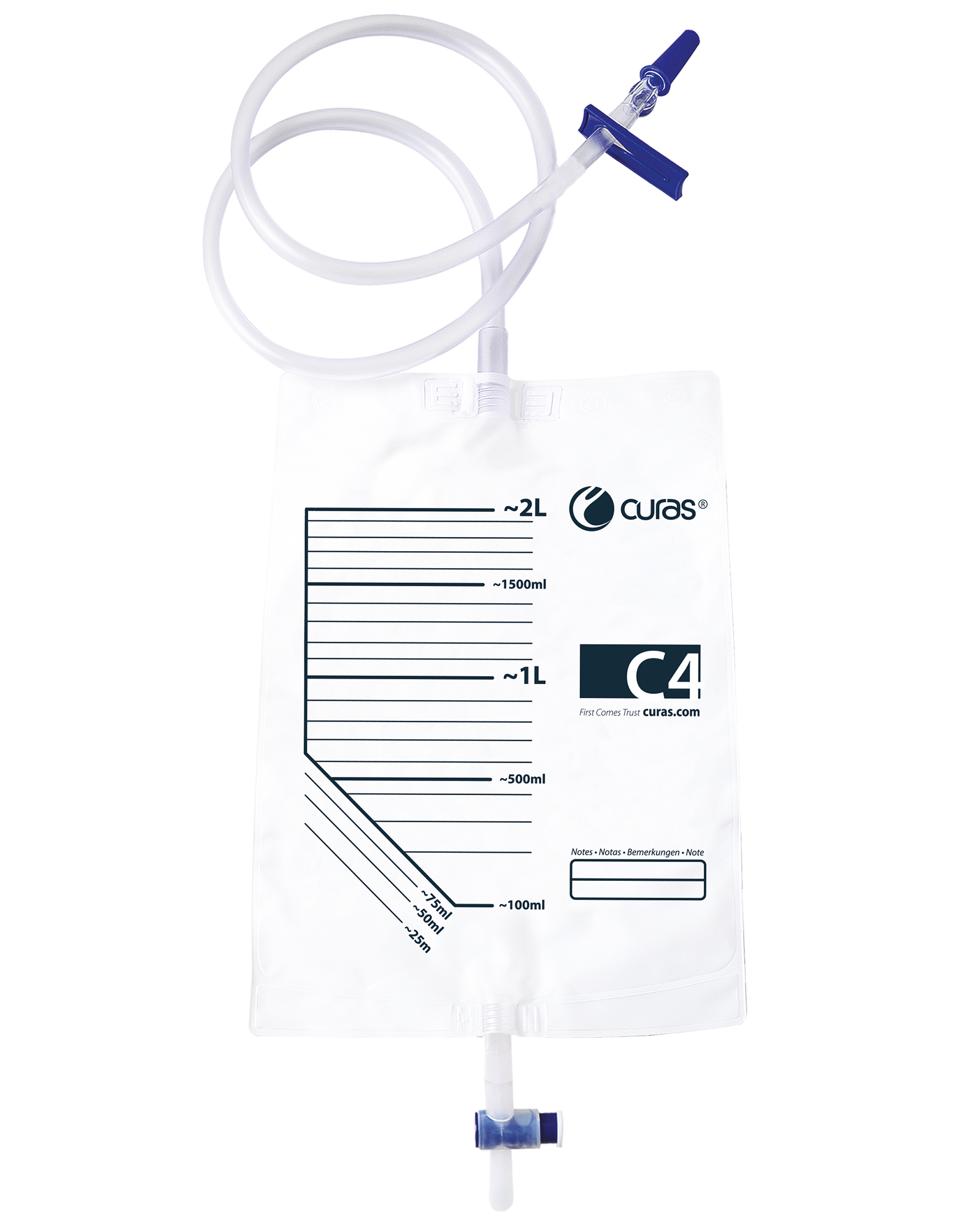 Curas C4 steril urinpose 2 L med 100 cm slange 10stk - Apotek 1