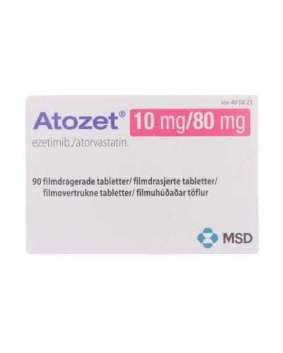 Atozet Tablett, filmdrasjert 10 mg/80 mg 90 stk - Apotek 1