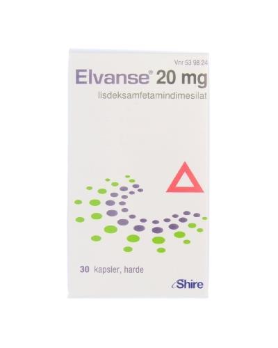 Elvanse 20 mg harde kapsler 30 stk - Apotek 1
