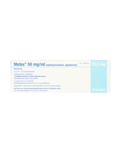 Metex Injeksjonsvæske, oppløsning 50 mg/ml 1x0,25 ml - Apotek 1
