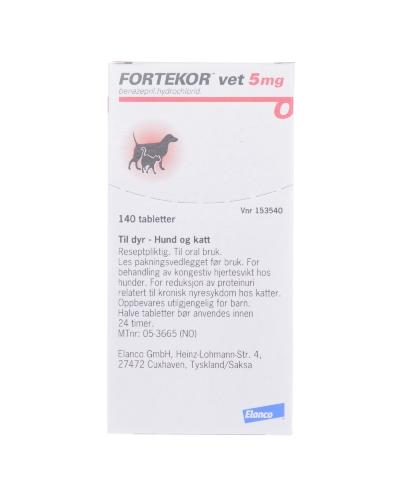 Fortekor vet tab 5mg 140 ENPAC - Apotek 1