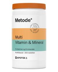 Metode multi vitamin & mineral tabletter 200 stk - Apotek 1