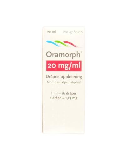 Oramorph 20 mg/ml dråper, oppløsning 20 ml - Apotek 1