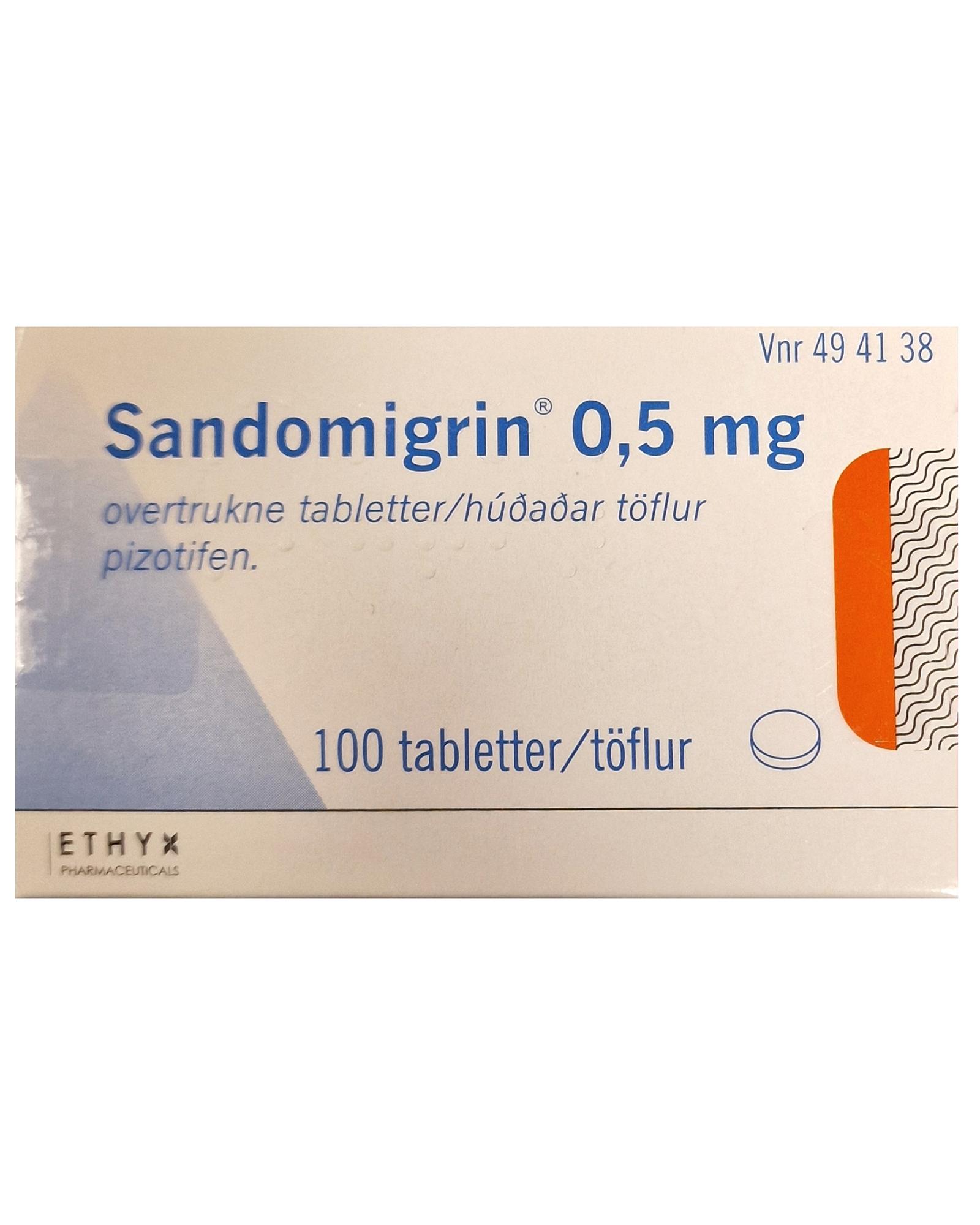 Sandomigrin 0,5mg tabletter 100 STK - Apotek 1