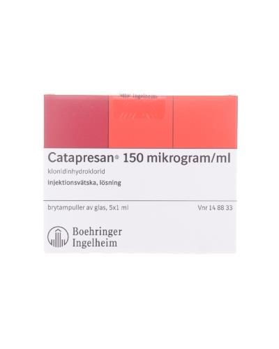 Catapresan øresund 150mcg/ml injeksjon 5x1ml - Apotek 1
