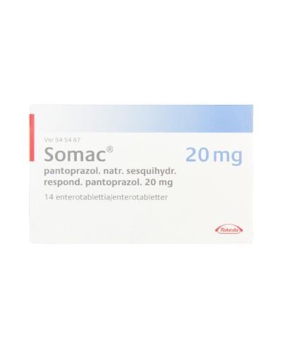 Somac 20 mg enterotabletter 14 stk - Apotek 1