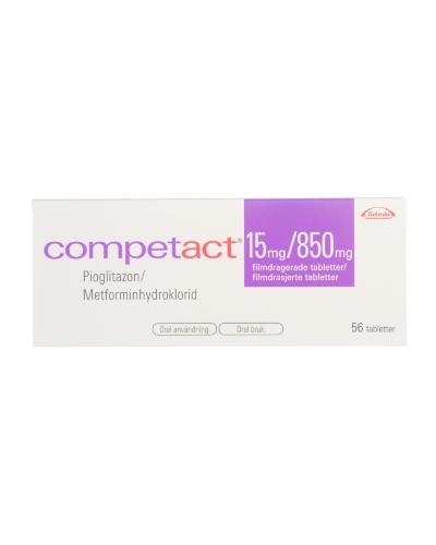 Competact Tablett, filmdrasjert 15 mg/850 mg 56stk - Apotek 1