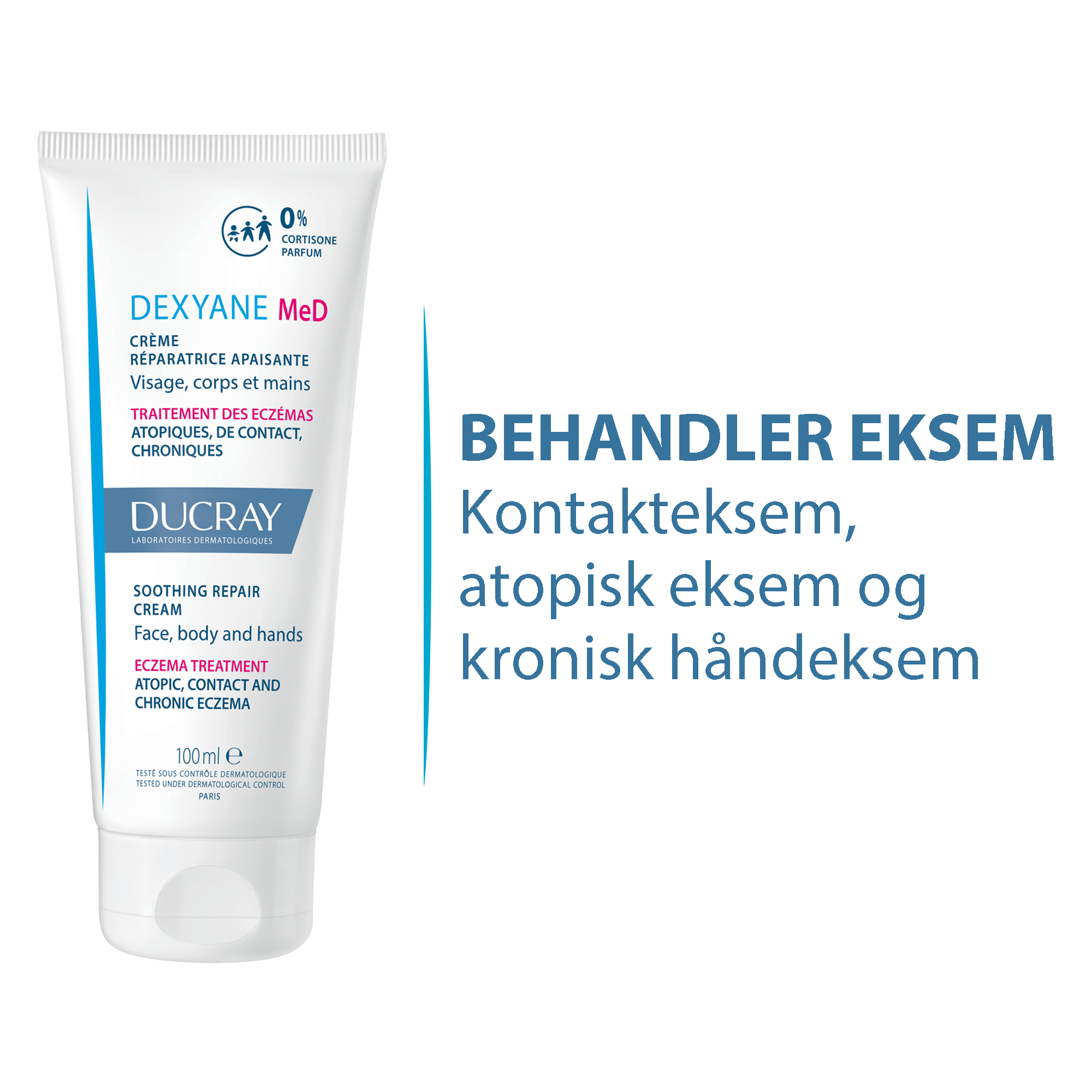 Ducray Dexyane MeD beroligende reparasjonskrem ved eksem 100 ml - Apotek 1