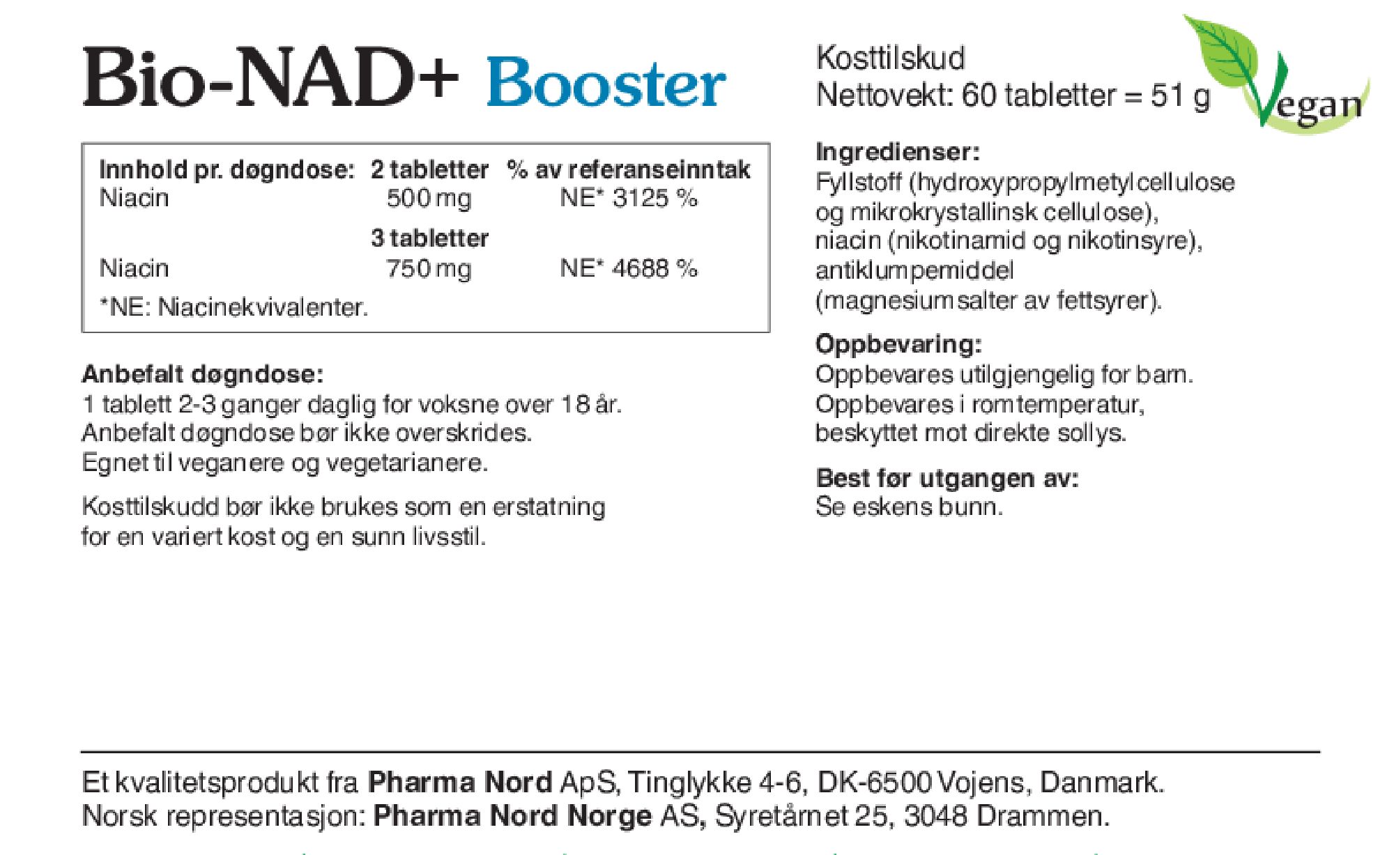 Bio-NAD+ Booster tabletter 60 tabletter - Apotek 1