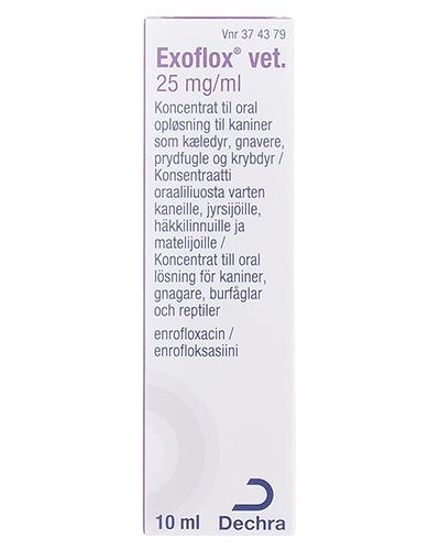 Exoflox 25mg/ml vet konsentrat til mikstur 10 ml - Apotek 1