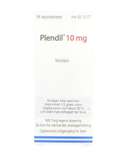 Plendil Depottablett 10 mg 98stk - Apotek 1