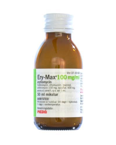 Ery-Max Granulat til mikstur, suspensjon 100 mg/ml 50 ml - Apotek 1