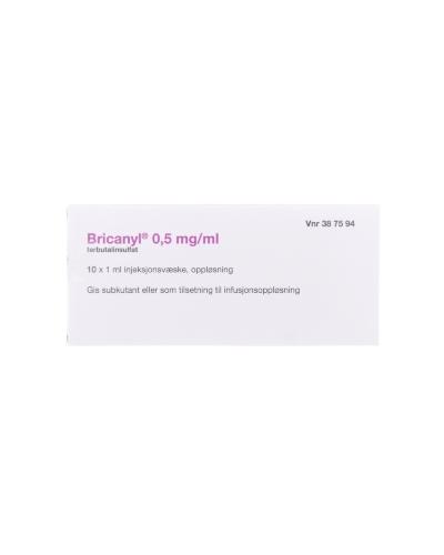 Bricanyl 2care4 inj 0,5mg/ml 10x1 MLAMP - Apotek 1