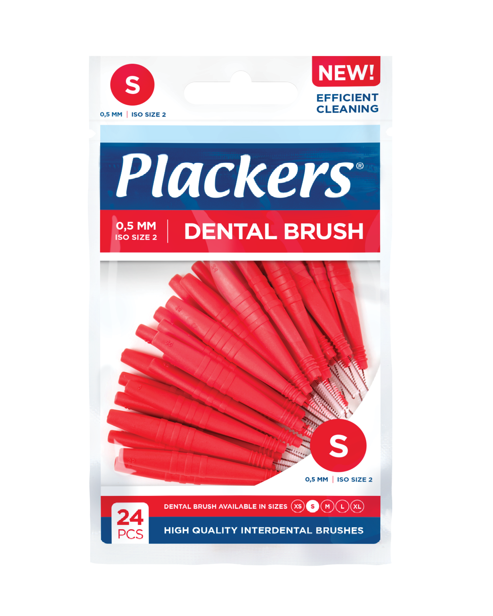 Plackers Dental Brush mellomromsbørste 0,5 mm S 24 stk - Apotek 1