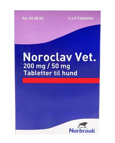 Noroclav vet tab 200/50mg 20 ENPAC - Apotek 1