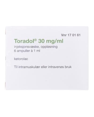 Toradol Injeksjonsvæske, oppløsning 30 mg/ml 6x1ml - Apotek 1