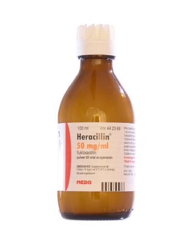 Heracillin 50mg/ml granulat til mikstur 100 ml - Apotek 1