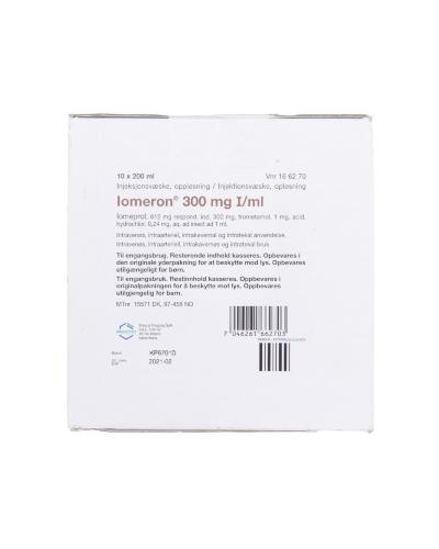 Iomeron Injeksjonsvæske, oppløsning 300 mg I/ml 10x200ml - Apotek 1