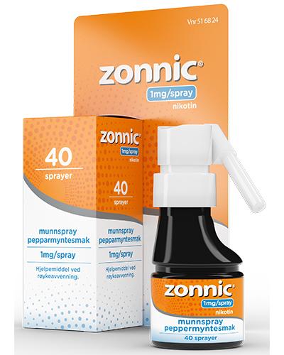 Zonnic 1 mg/dose munnspray peppermynte 40doser - Apotek 1