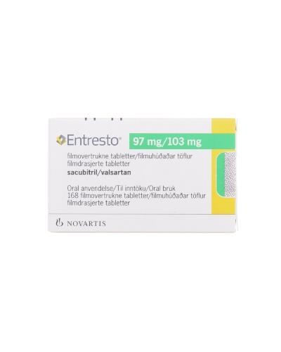 Entresto 97 mg/103 mg filmdrasjerte tabletter 168 stk - Apotek 1