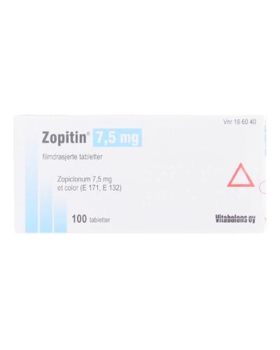 Zopitin 7,5 mg tabletter 100 stk - Apotek 1