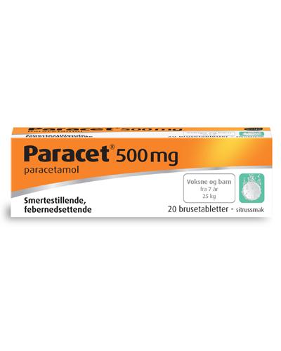Paracet 500mg brusetabletter 20stk - Apotek 1