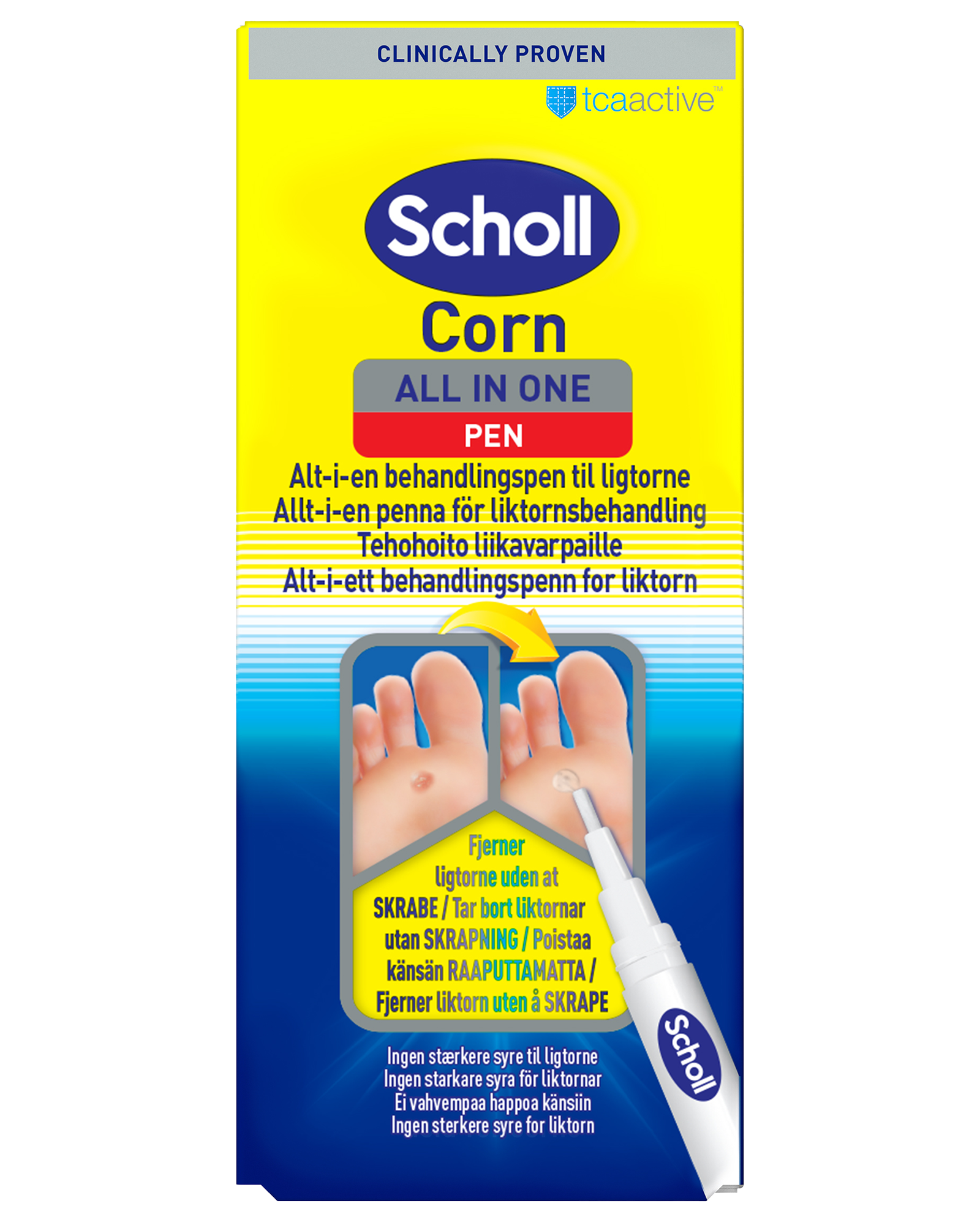 Scholl all-i-ett behandlingspenn for liktorn 4 g - Apotek 1