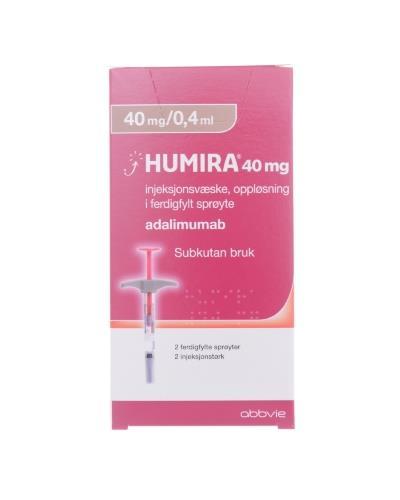 Humira Injeksjonsvæske, oppløsning i ferdigfylt sprøyte 40 mg/0,4 ml ...