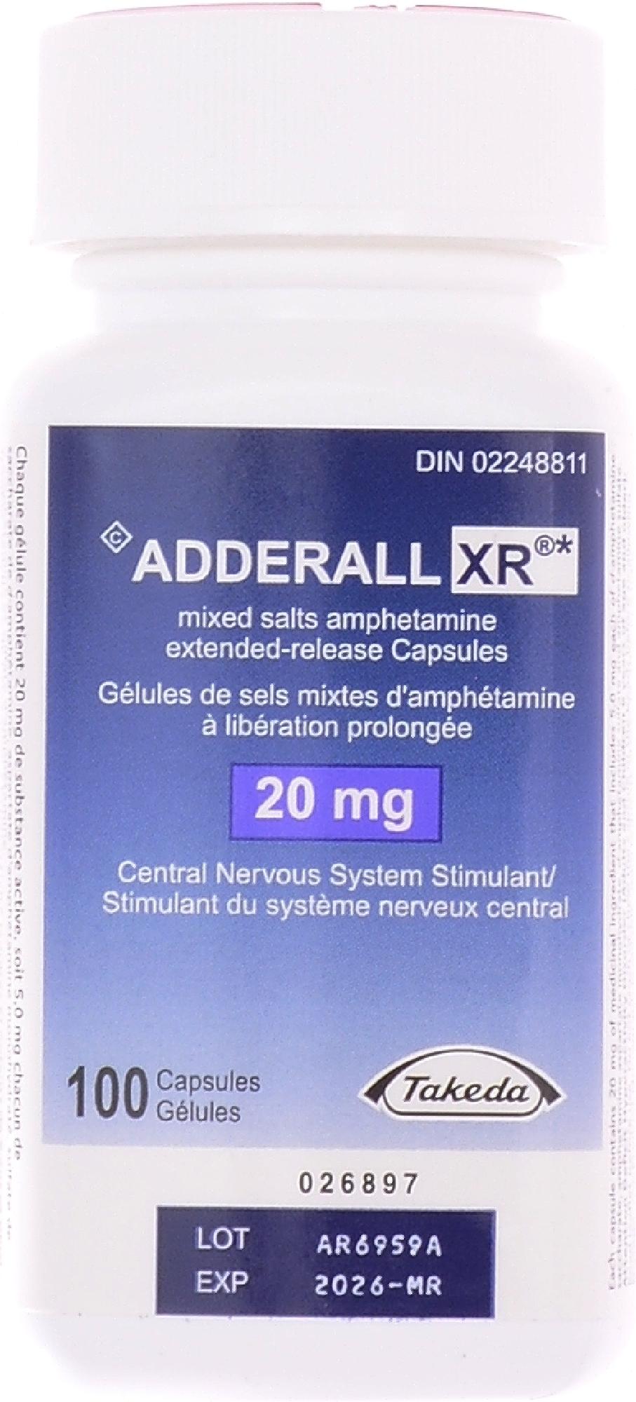 Adderall XR 20mg depotkapsler 100stk - Apotek 1