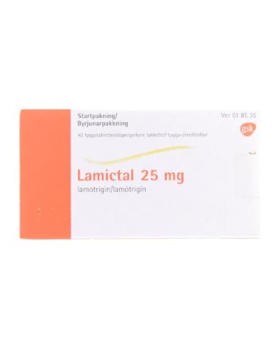 Lamictal 25 mg tyggetabletter/dispergerbare tabletter startpakning ...