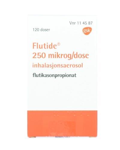 Flutide 250 mikrog/dose inhalasjonsaerosol, suspensjon 120 doser - Apotek 1