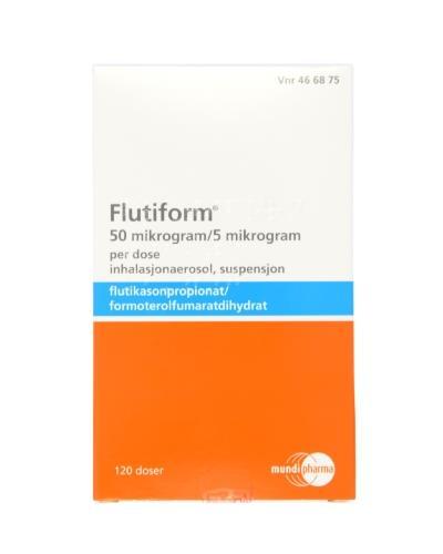 Flutiform Inhalasjonsaerosol, suspensjon 50 mikrog/5 mikrog 120 doser ...