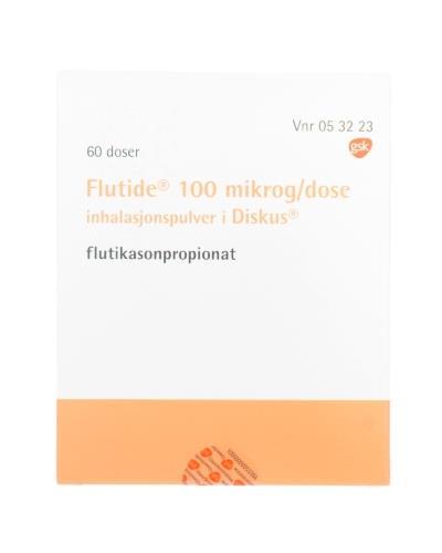 Flutide Inhalasjonspulver, dosedispensert 100 mikrog/dose 60 doser ...