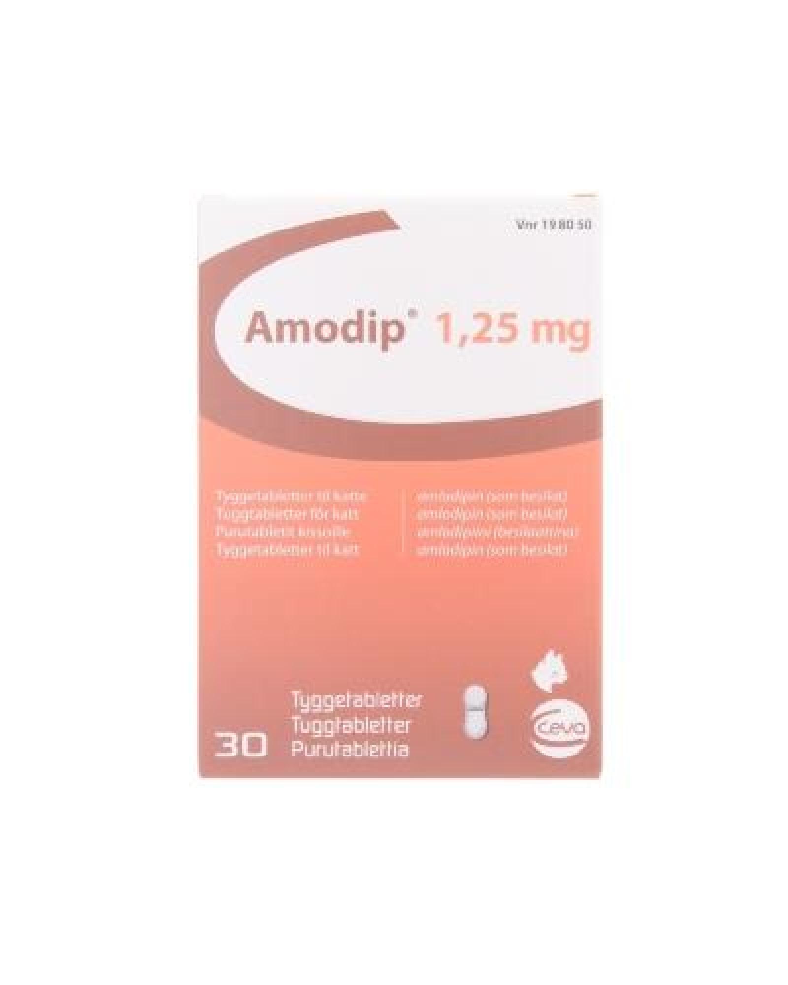Amodip vet tyggetab 1,25mg - Apotek 1