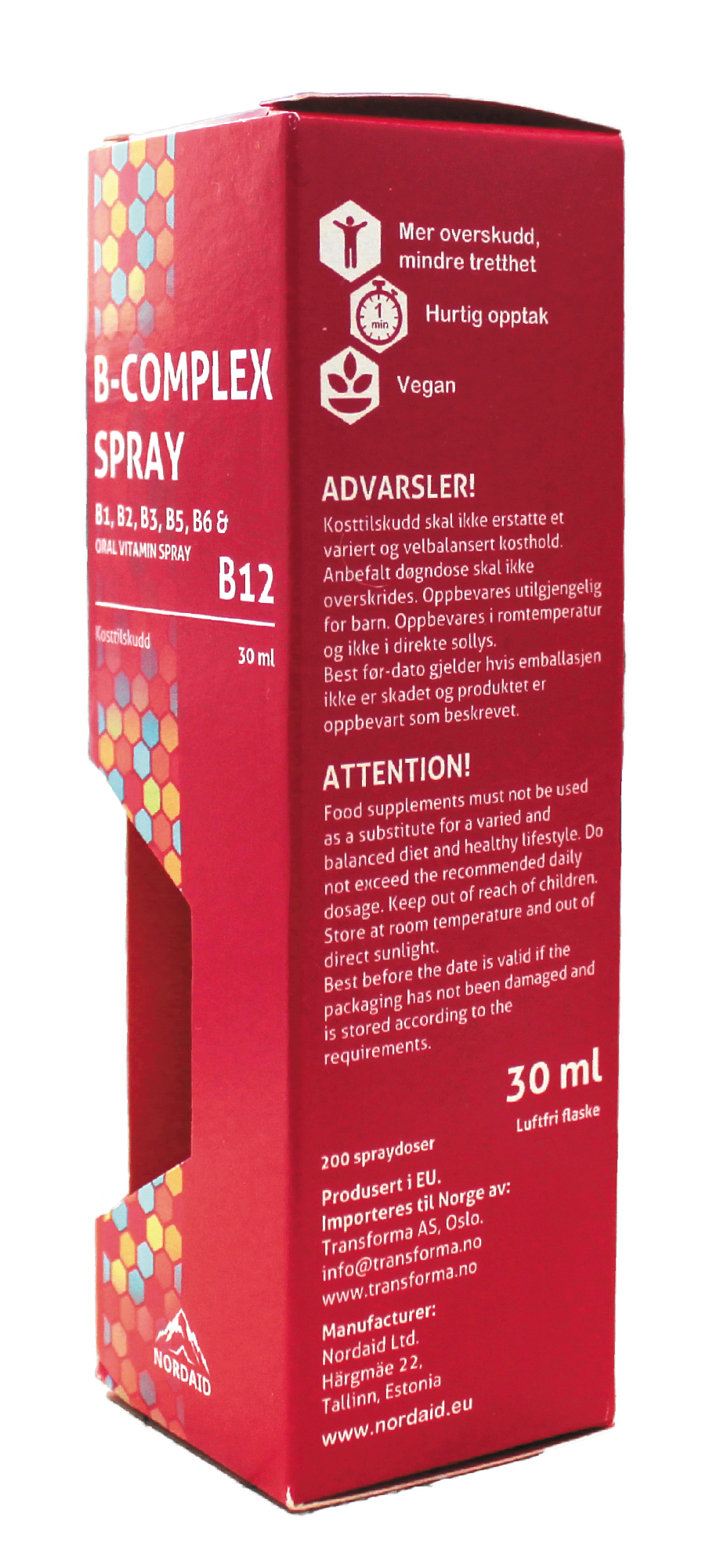 Nordaid B-Complex munnspray 30 ml - Apotek 1