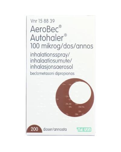 Aerobec Autohaler Inhalasjonsaerosol, oppløsning 100 mikrog/dose ...
