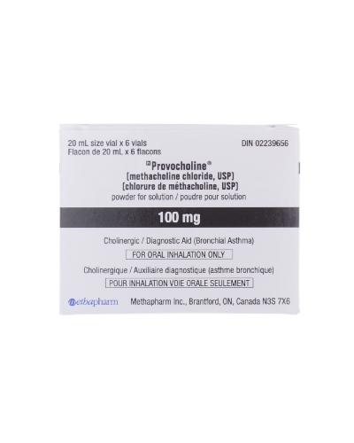 Provocholine 100mg pulver til inhalasjonsvæske 6 x 20hgl - Apotek 1