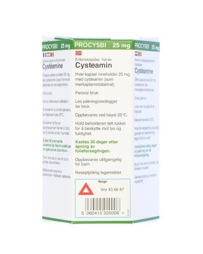 Procysbi Enterokapsel, hard 25 mg 60 stk - Apotek 1