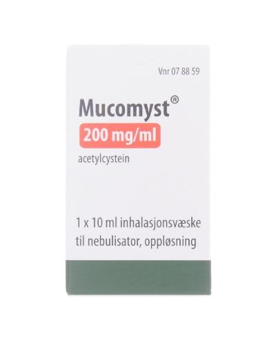 Mucomyst 200 mg/ml inhalasjonsvæske til nebulisator, oppløsning ...