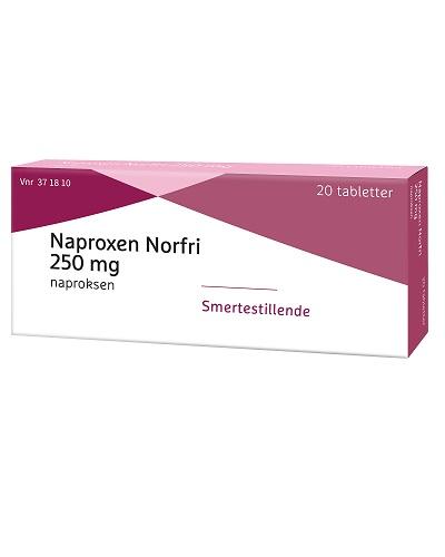 Naproxen Norfri 250 mg tabletter 20 stk - Apotek 1