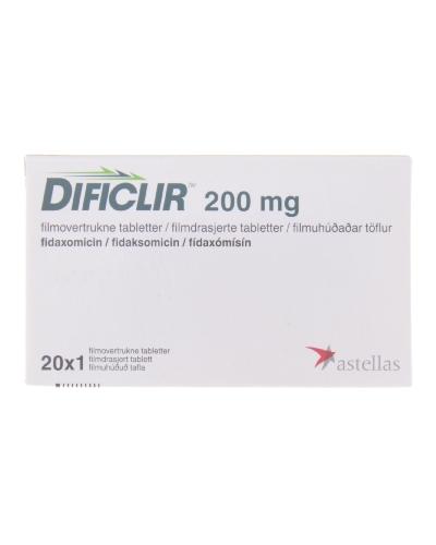 Dificlir Tablett, filmdrasjert 200 mg 20x1 stk - Apotek 1