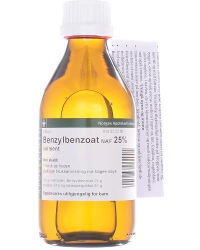 Benzylbenzoat NAF 25% liniment 250 ml - Apotek 1