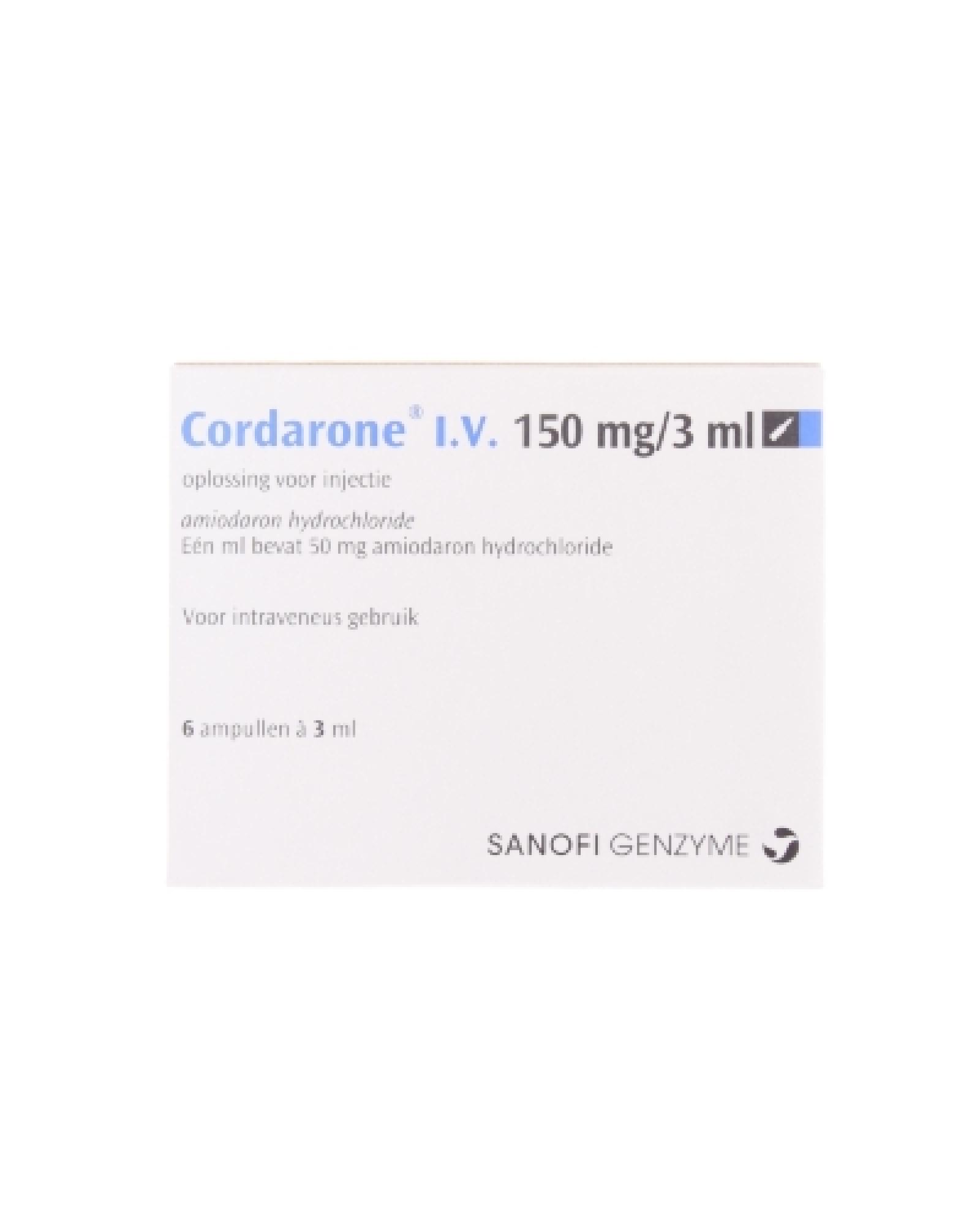 Cordarone IV 150mg/3ml injeksjon 6x3 ml - Apotek 1