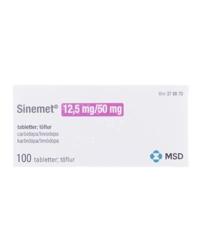 Sinemet tab 12,5/50mg 100enpac - Apotek 1